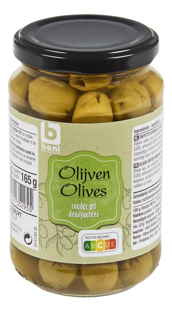 Groene olijven ontpit 335g - Solucious