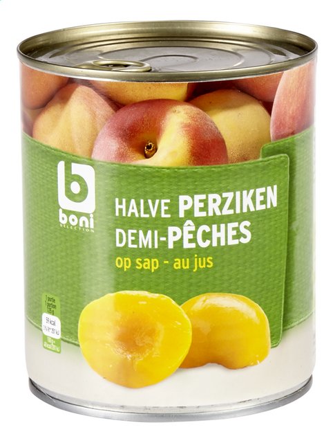 Demi-pêches au jus 820g - Solucious