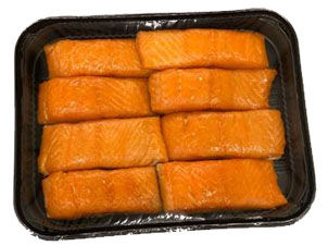Zalm warm gerookt 125g 8st 1kg - Solucious