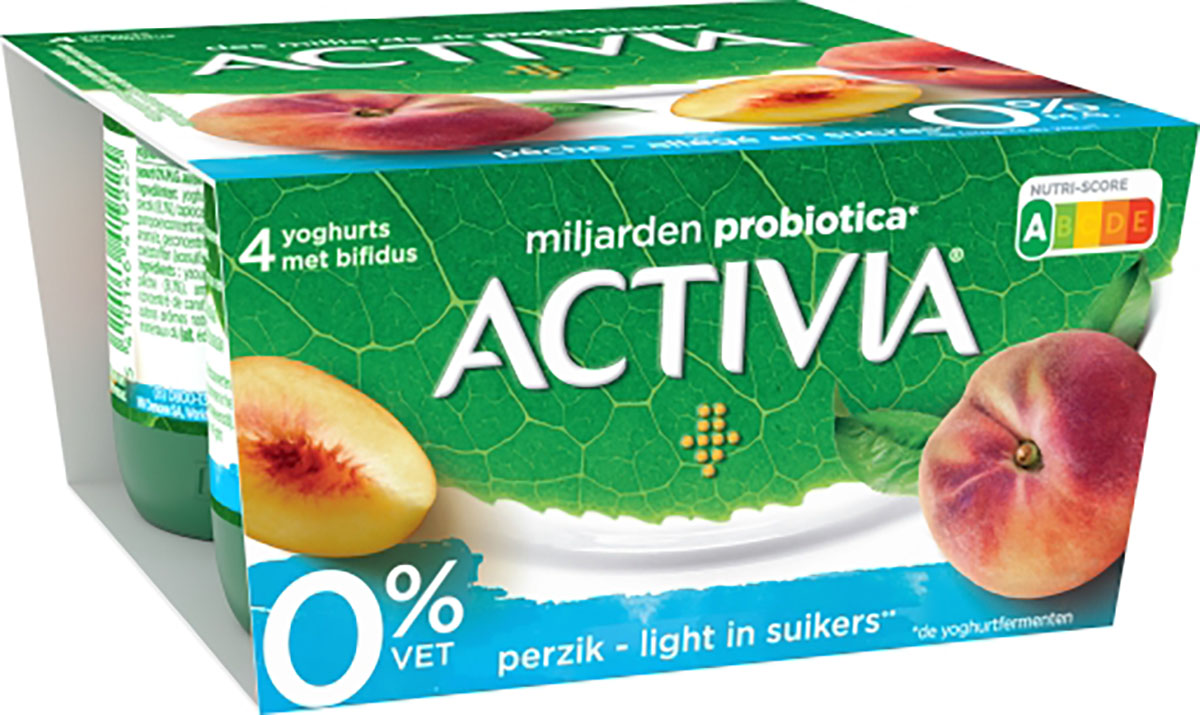 Activia yogh.perzik 0% 125gx4 - Solucious