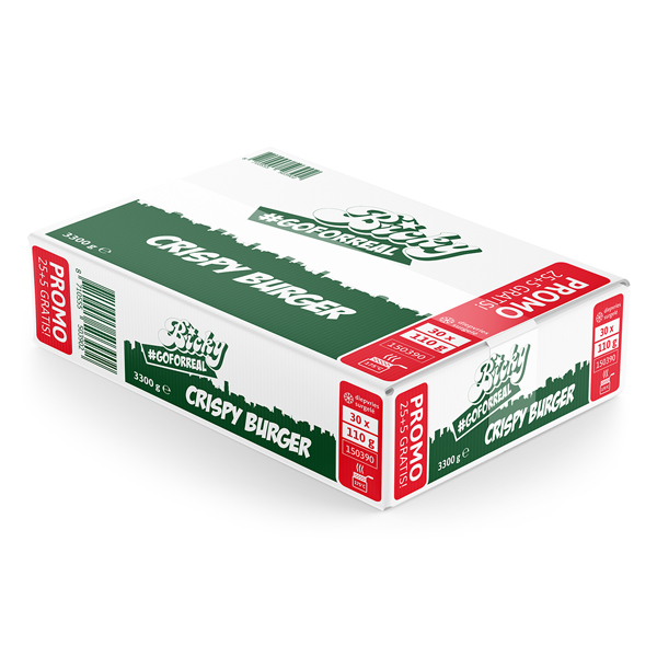 Bicky crisp.burger 110gx25+5gr - Solucious